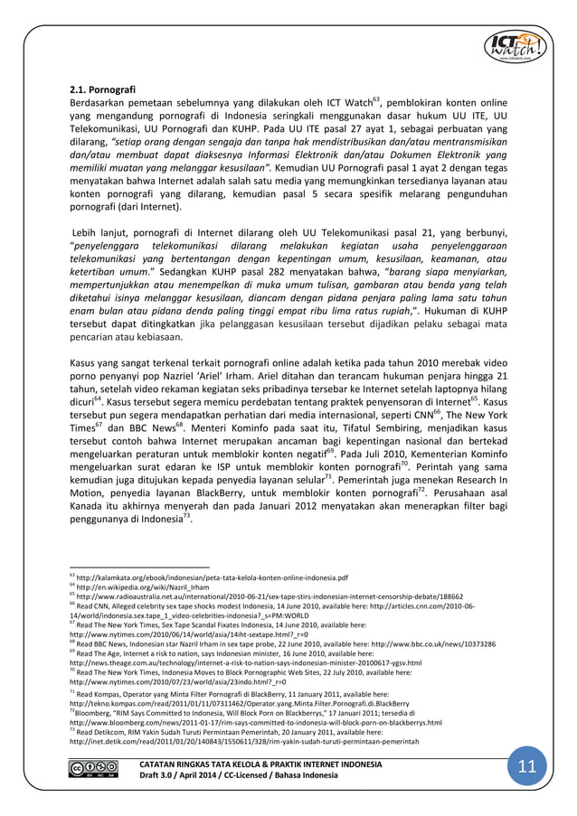 Catatan Ringkas Tata Kelola dan Praktik Internet Indonesia (ver. April 2014) [COPY] | PDF