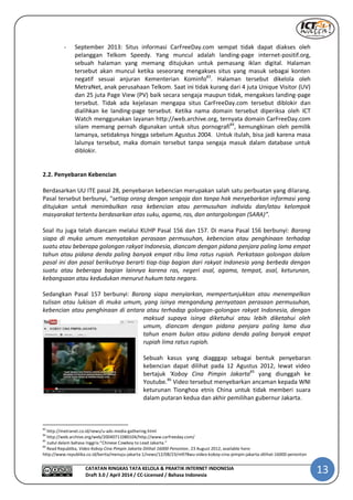 Tata Kelola dan Praktik Internet Indonesia (Caatan Ringkas) | PDF