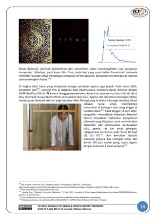 Tata Kelola dan Praktik Internet Indonesia (Caatan Ringkas) | PDF