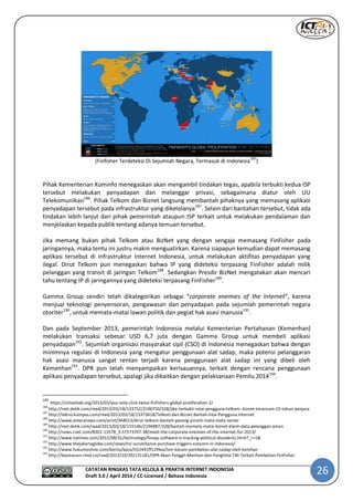 Tata Kelola dan Praktik Internet Indonesia (Caatan Ringkas) | PDF