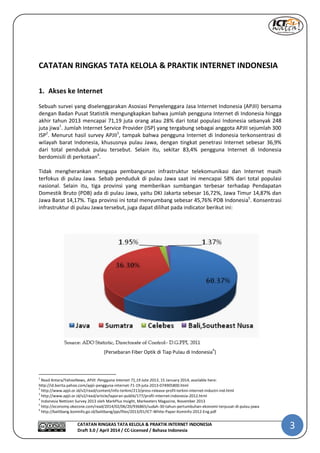 Tata Kelola dan Praktik Internet Indonesia (Caatan Ringkas) | PDF