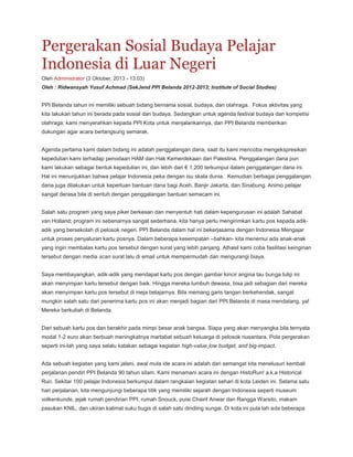 Catatan sekjend PPI Belanda 2012/2013 Ridwansyah Yusuf Achmad - semua | PDF