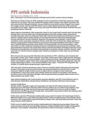 Catatan sekjend PPI Belanda 2012/2013 Ridwansyah Yusuf Achmad - semua | PDF