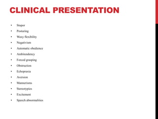 Depression with catatonia | PPTX