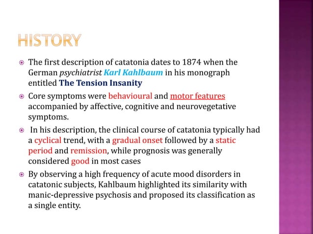 Details of catatonia-psychiatric View point | PPTX