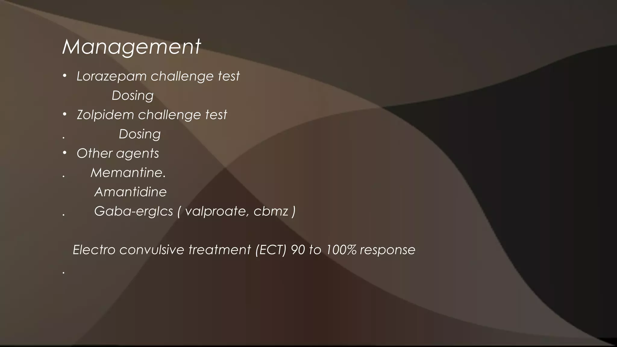 Catatonia Update | ODP