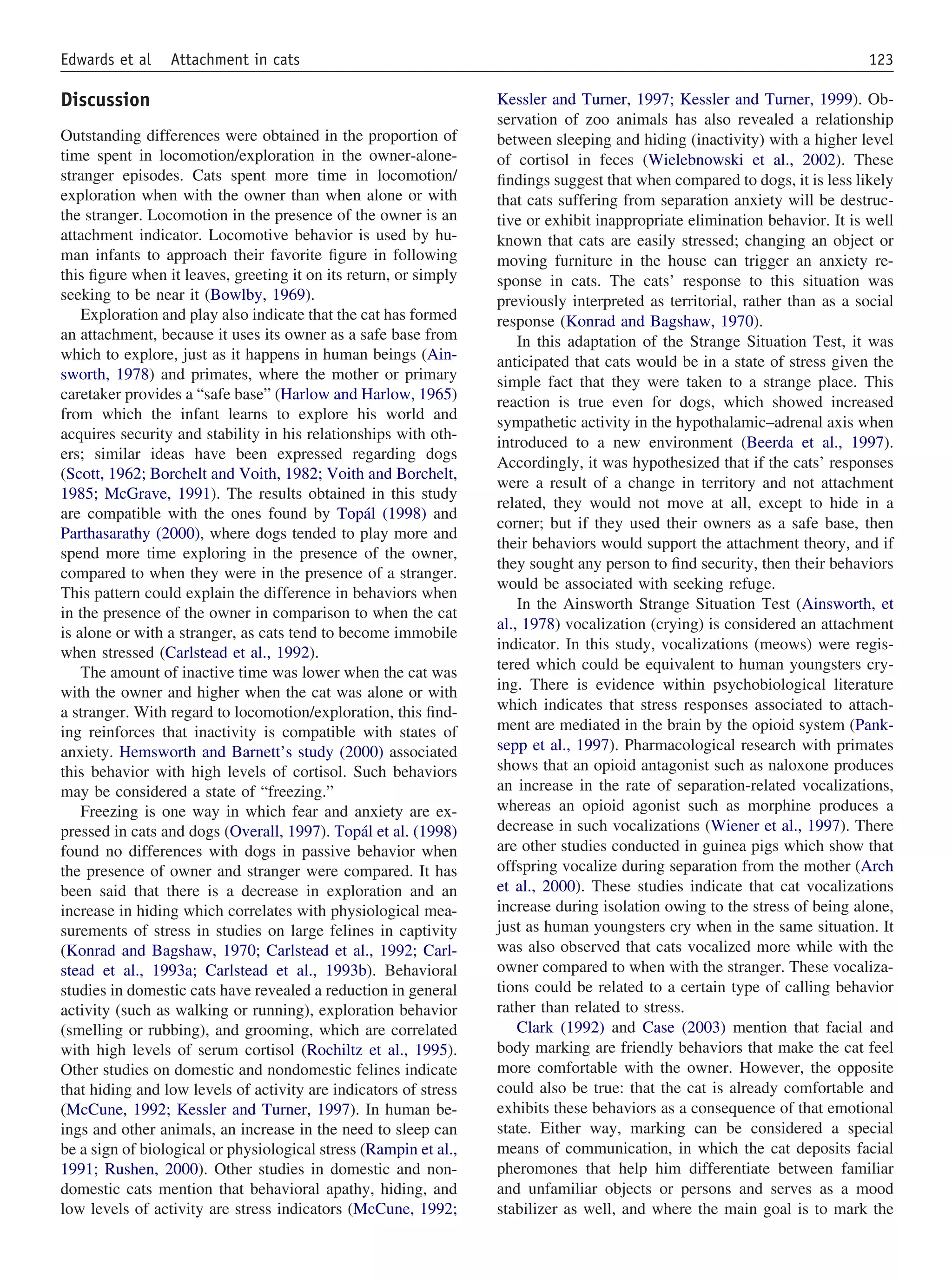 Cat attachment behavior | PDF