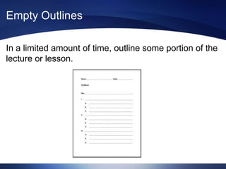 Classroom Assessment Techniques | PPTX