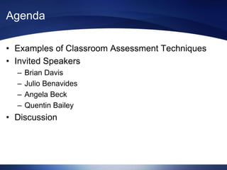 Classroom Assessment Techniques | PPTX