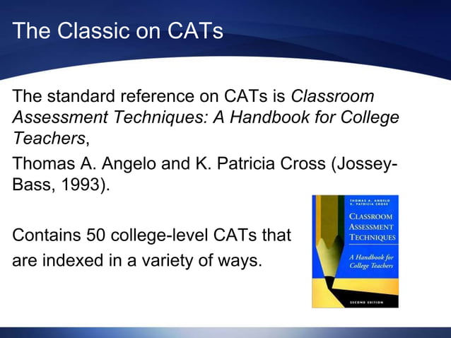 Classroom Assessment Techniques | PPTX | Educational Assessment | Education