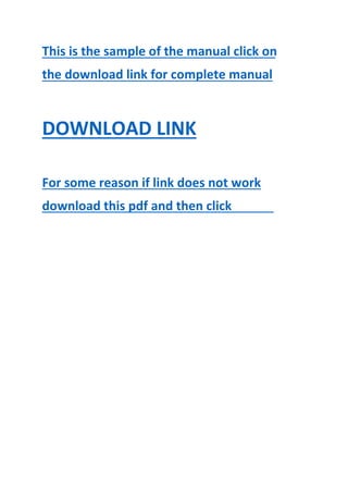 Service Repair Manual - Caterpillar 256C Skid Steer Loader PDF | PDF