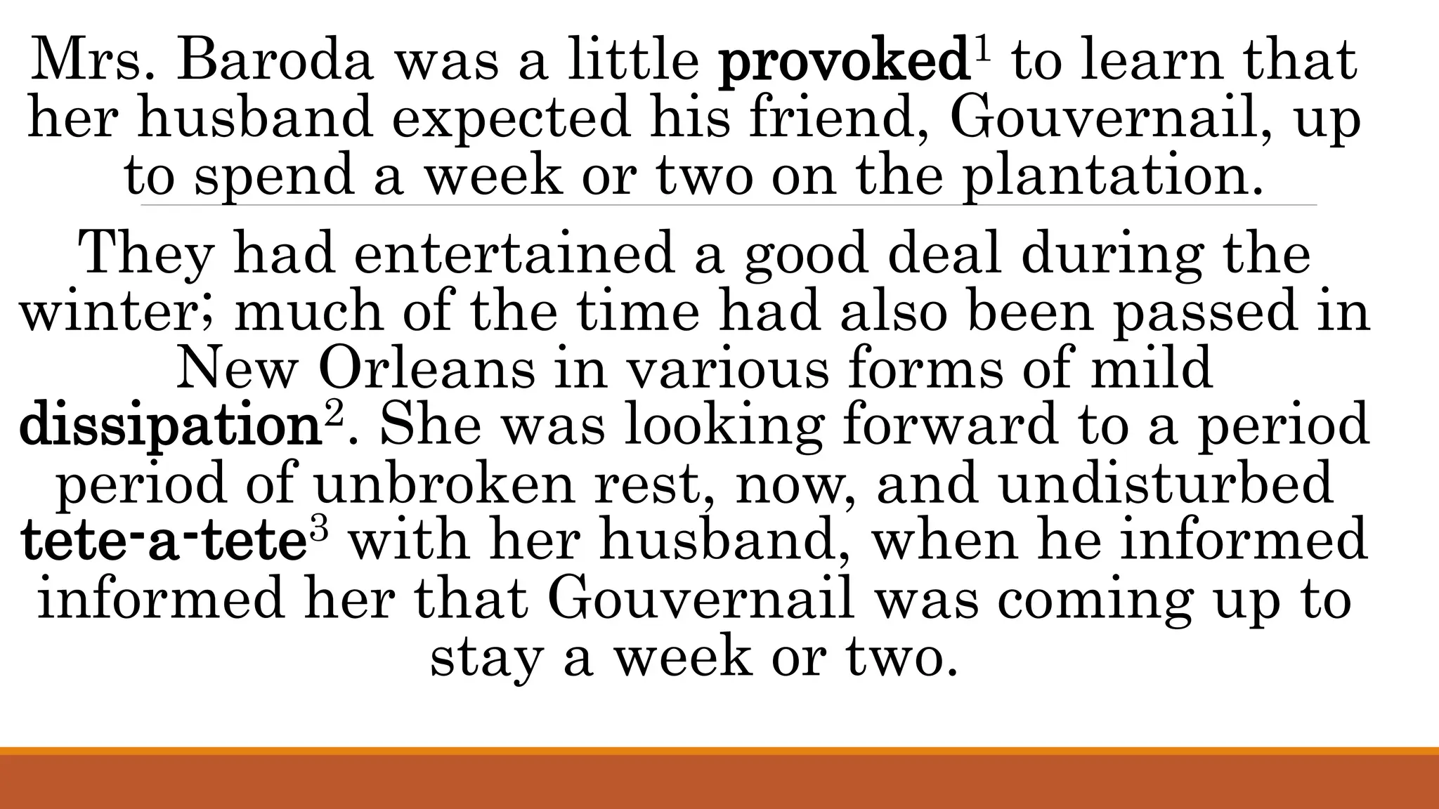 A Respectable Woman by KATE CHOPIN Read | PPTX