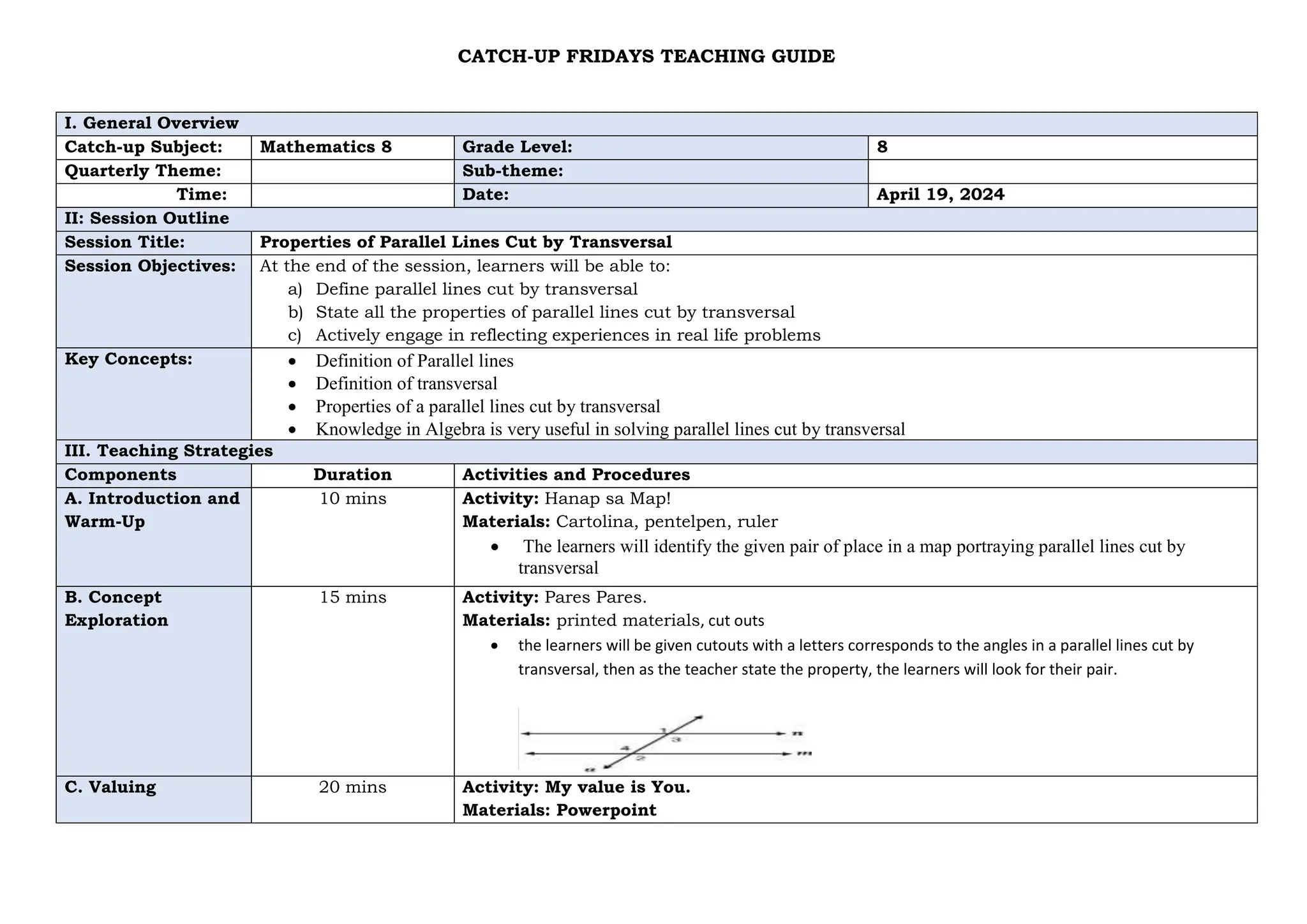 CATCH-UP-FRIDAy- april 19.document Daily lesson Log | PPT
