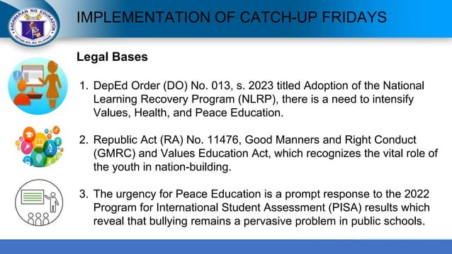 CATCH-UP-FRIDAYS-IMPLEMENTING-GUIDELINES.pptx | Educational Assessment ...