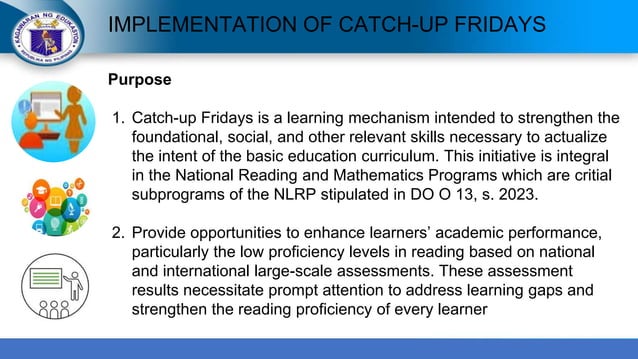 CATCH-UP-FRIDAYS-IMPLEMENTING-GUIDELINES.pptx | Educational Assessment ...