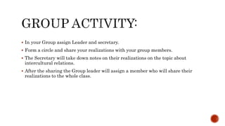 Catch-up Friday PowerPoint first lesson Intracultural relatikons | PPTX