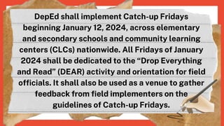 Catch-Up Fridays DepEd Order No. 001, s. 2014.pptx