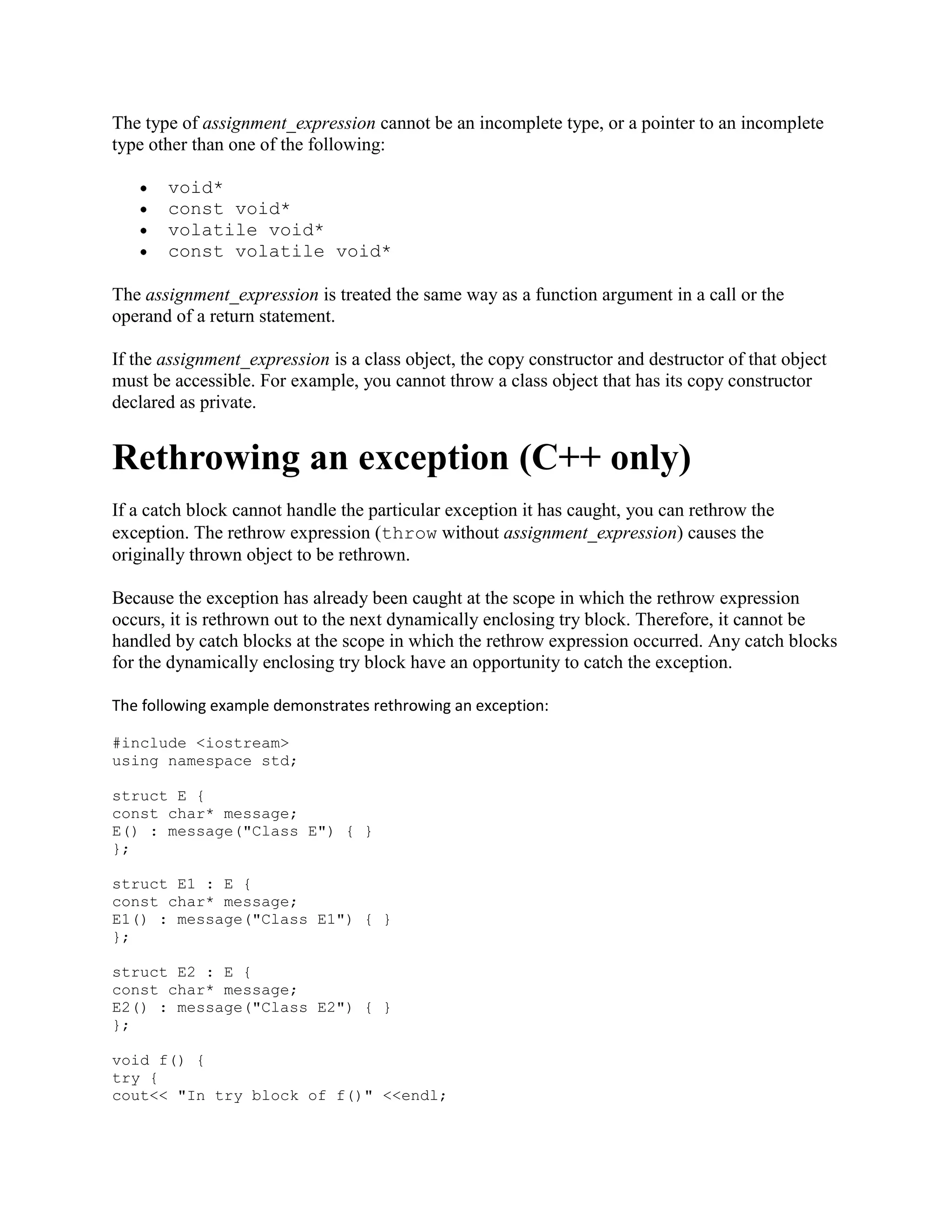 Catch and throw blocks | PDF