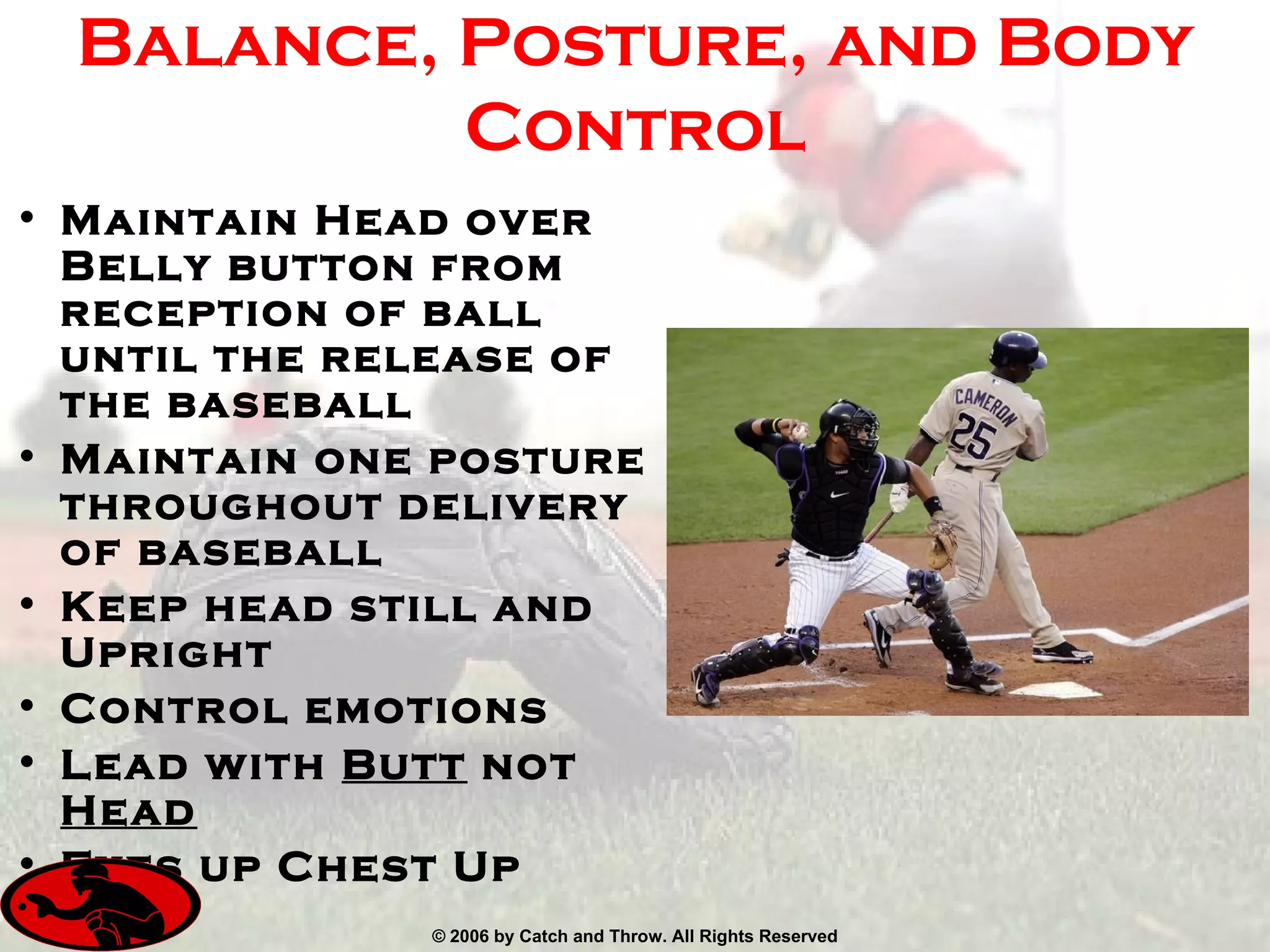 Catchers Throwing Mechanics And Drills | PPT