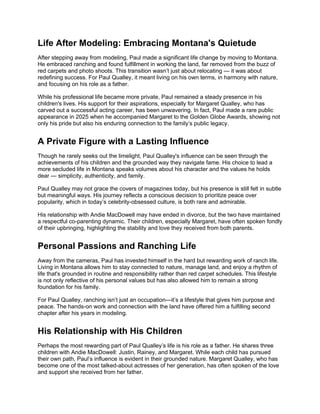 Catching Up with Paul Qualley: His Journey Beyond Fame | DOCX