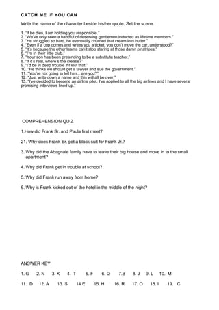 Catch me if you can the movie | DOC