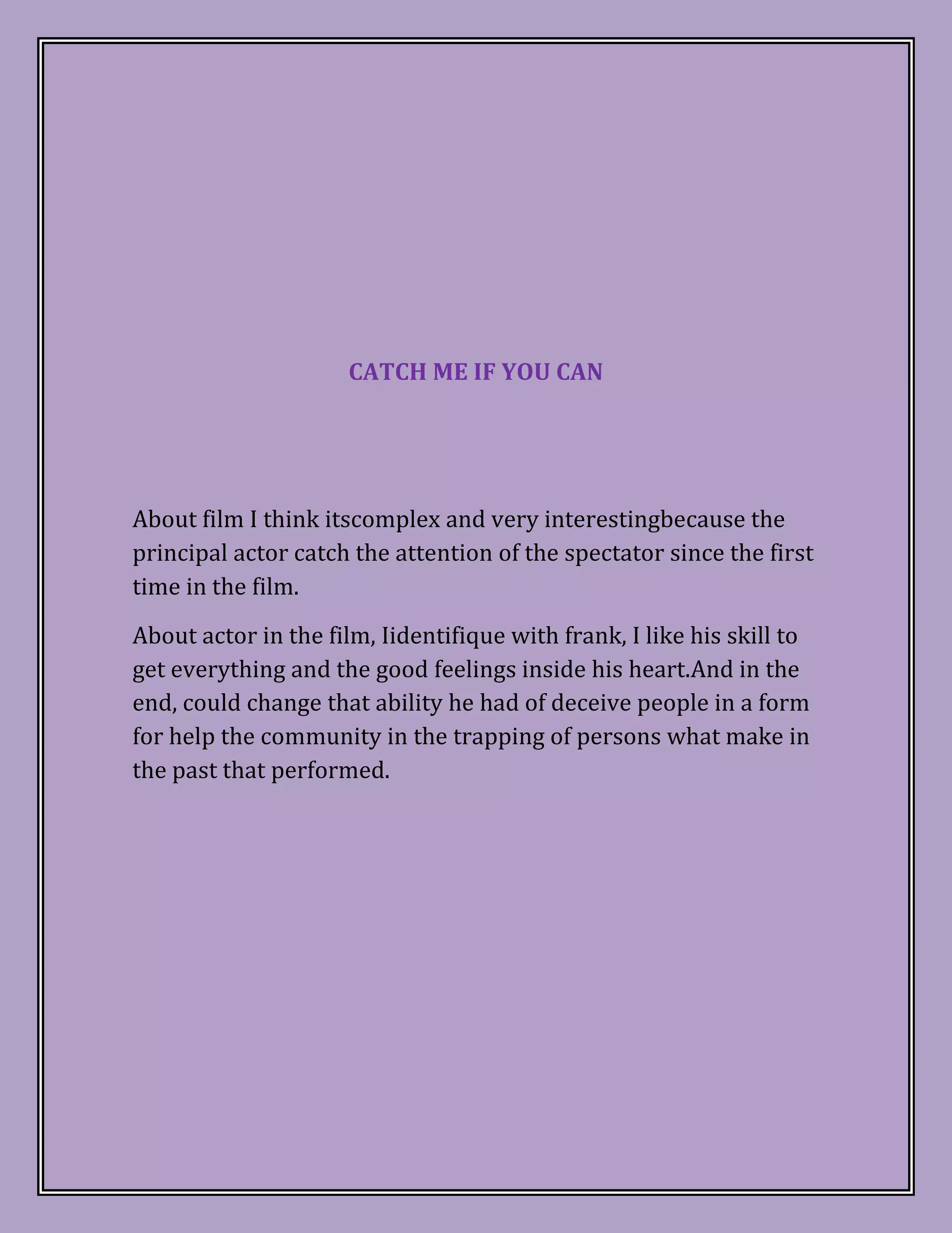 Catch me if you can | DOCX