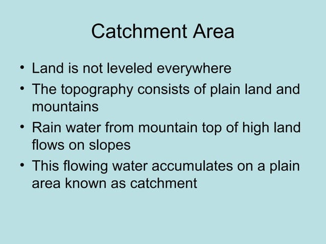Catchment area | PPT | Agriculture | Industries