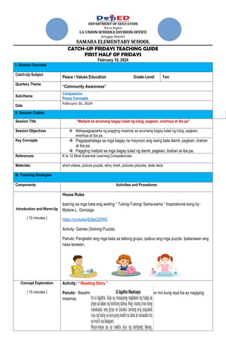CATCH UP DLL WK 2 quarter 3 documentaries | DOCX