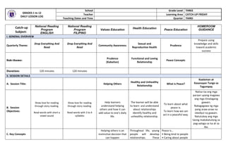 CATCH UP FRIDAY FEB.2 grade 3 level - enhancement-intervention | DOCX
