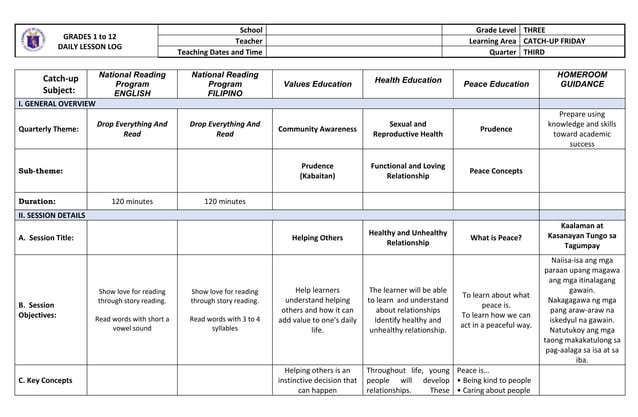 CATCH UP FRIDAY FEB.2 grade 3 level - enhancement-intervention | PPT