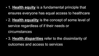 CUF Presentation HEALTH (Sub Theme) Equality vs. Equity | PPT