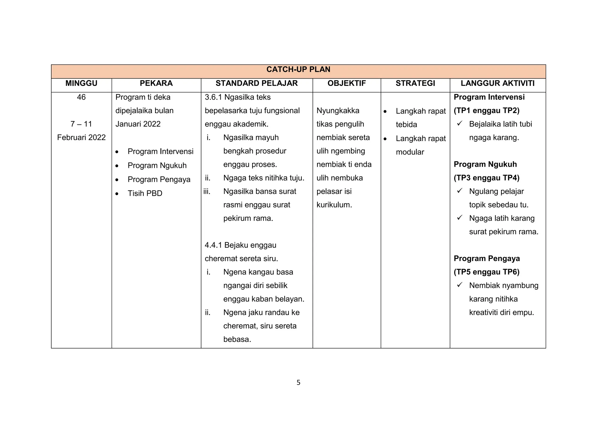 Catch Up Plan BIB T4.docx
