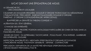 CAT DEVANT DES ÉPIGASTRALGIE SERVICE GASTRO-ENTEROLOGIE | PPTX