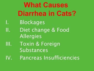 Cat diarhea and solution | PPT