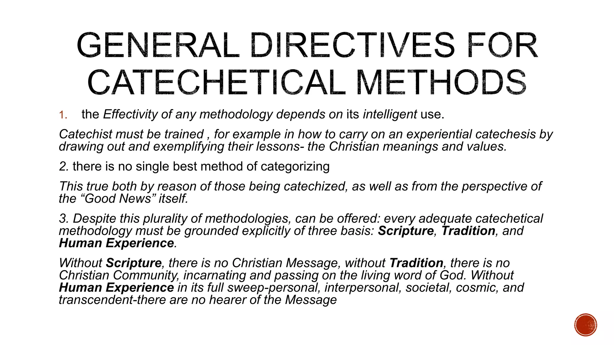 Catechetical methods | PPTX