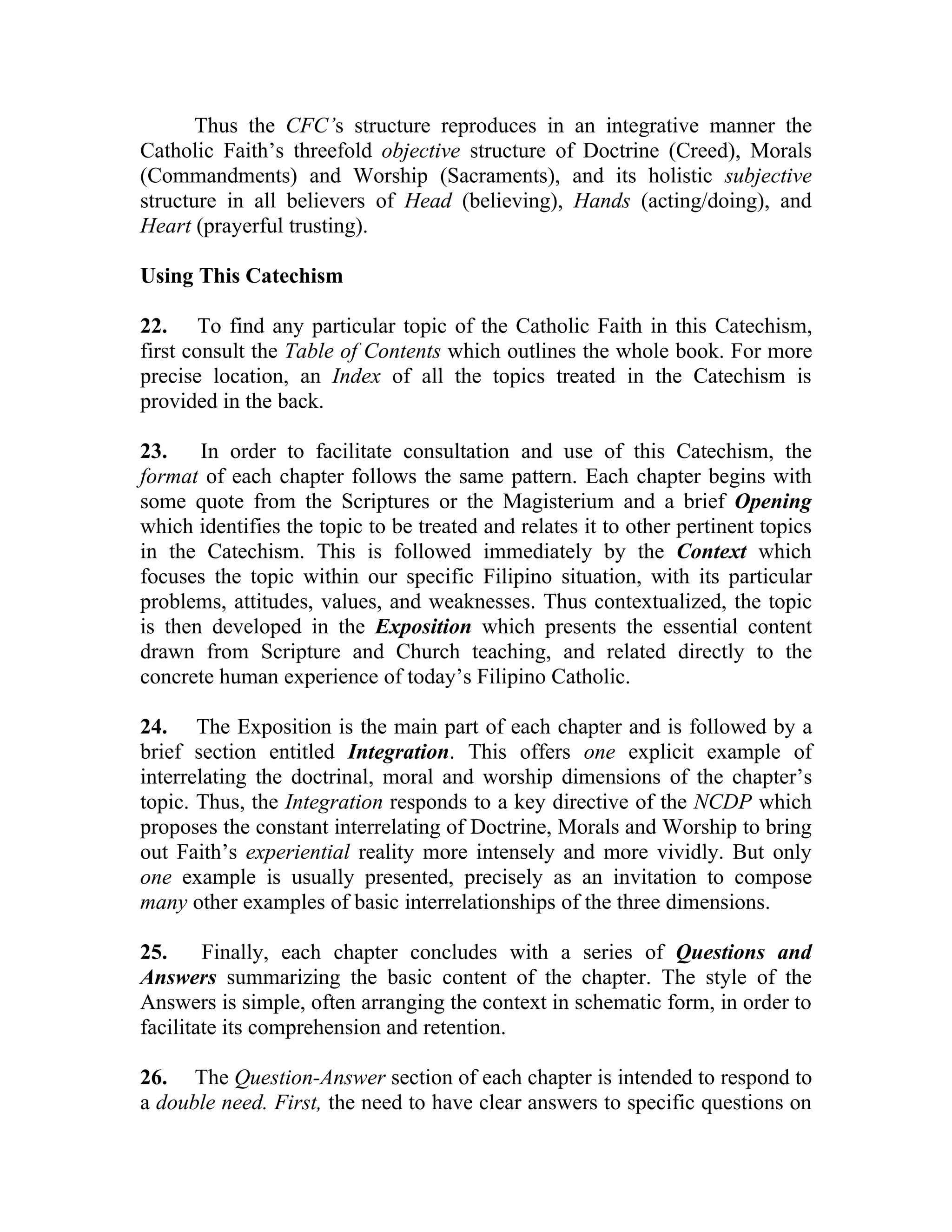 Catechism for filipino catholics (cfc) | DOC