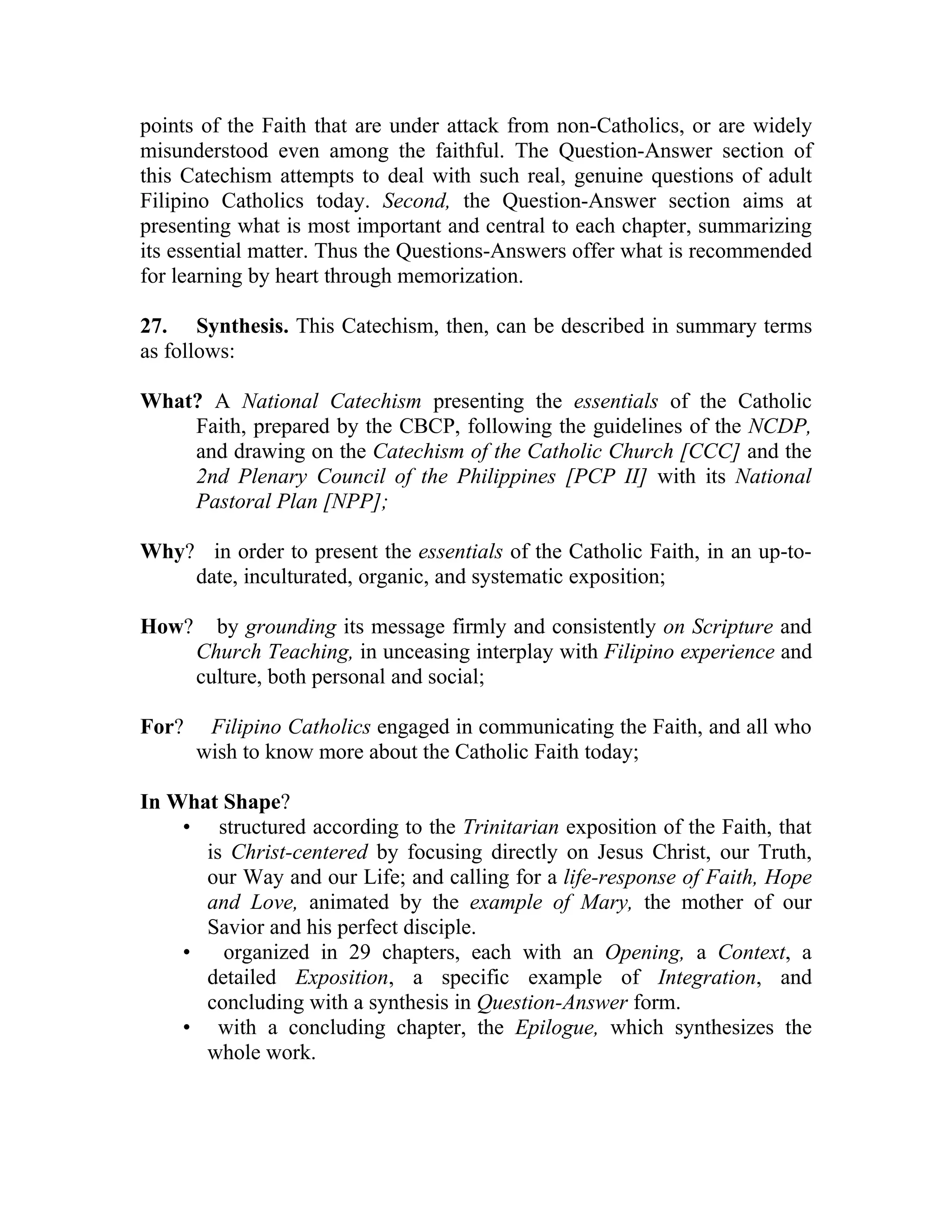 Catechism for filipino catholics (cfc) | DOC