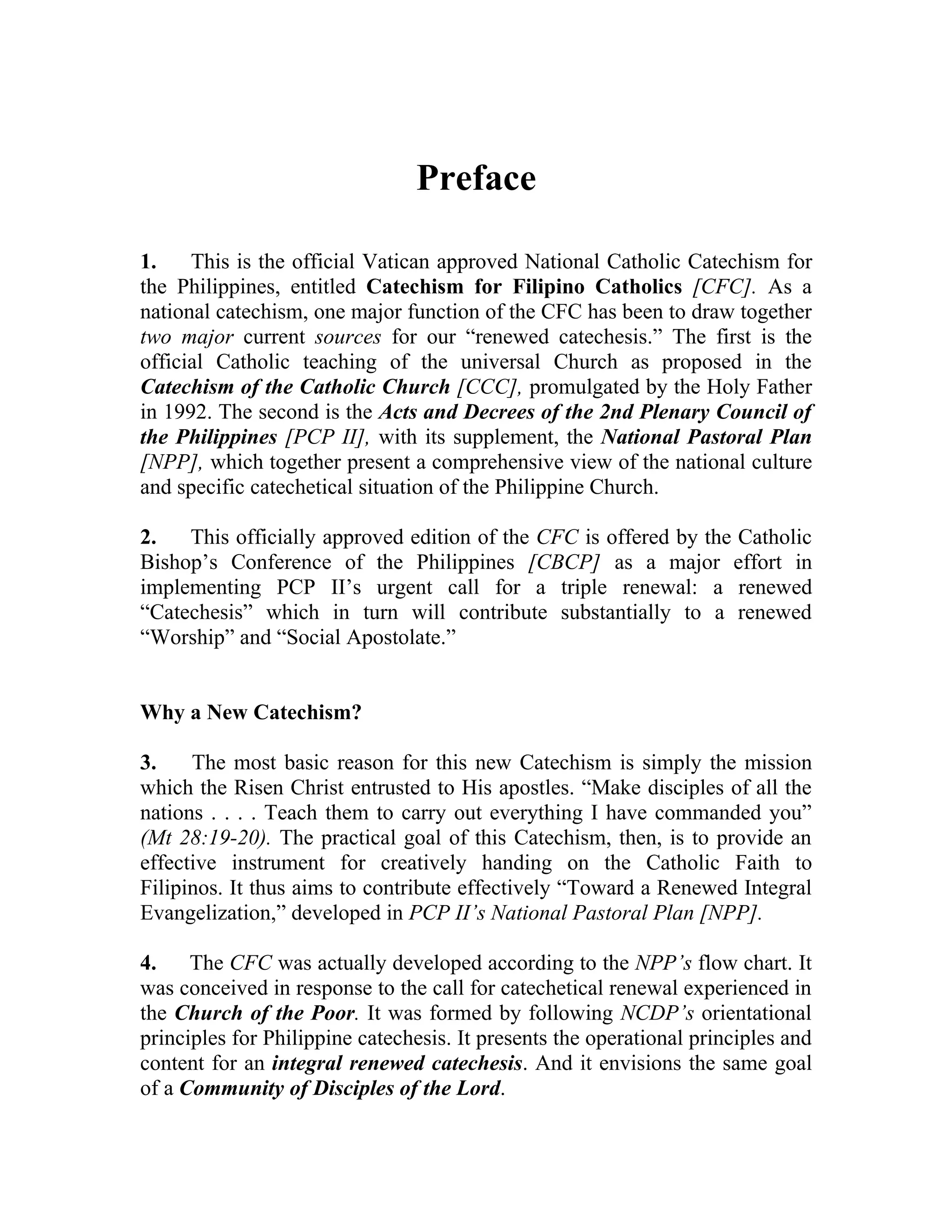 Catechism for filipino catholics (cfc) | DOC