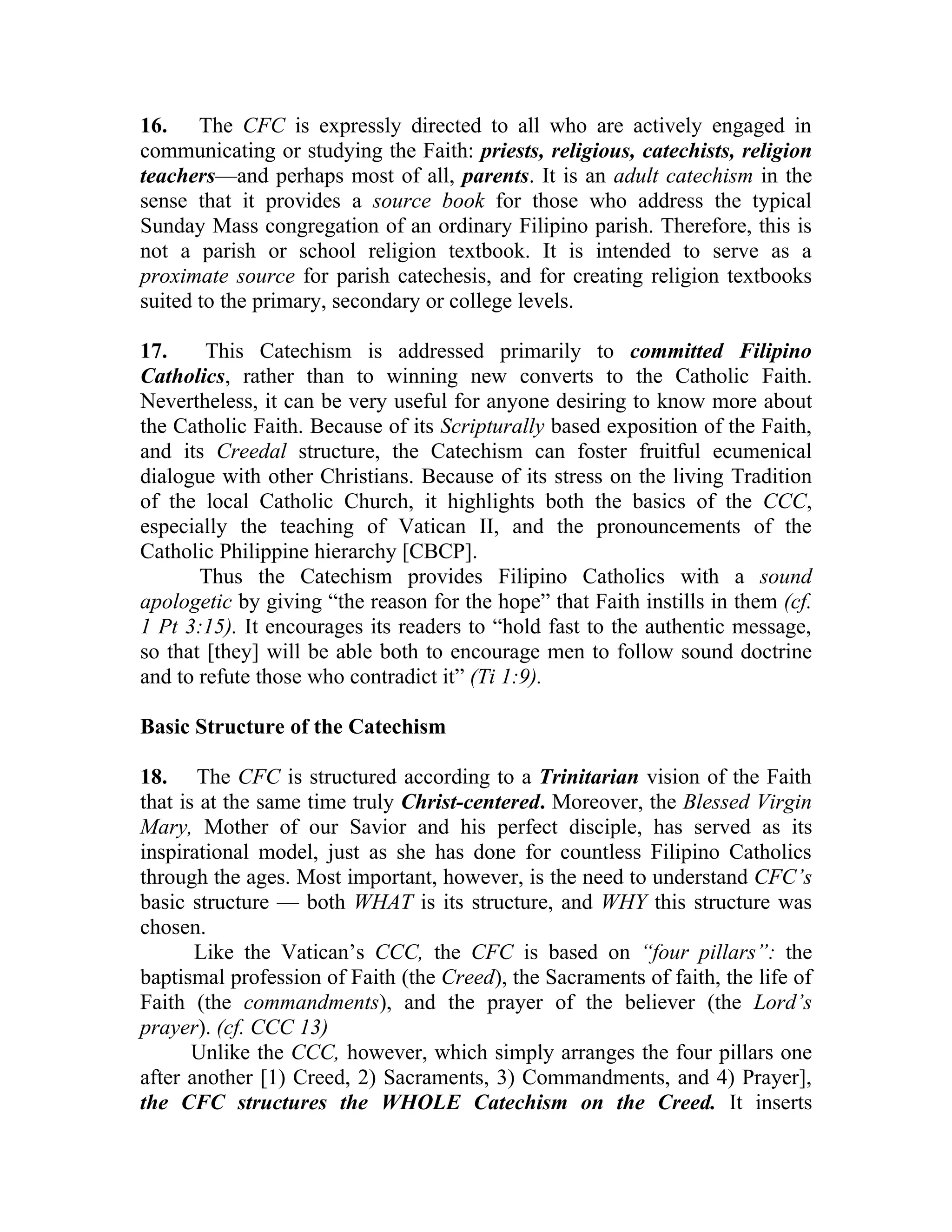 Catechism for filipino catholics (cfc) | DOC