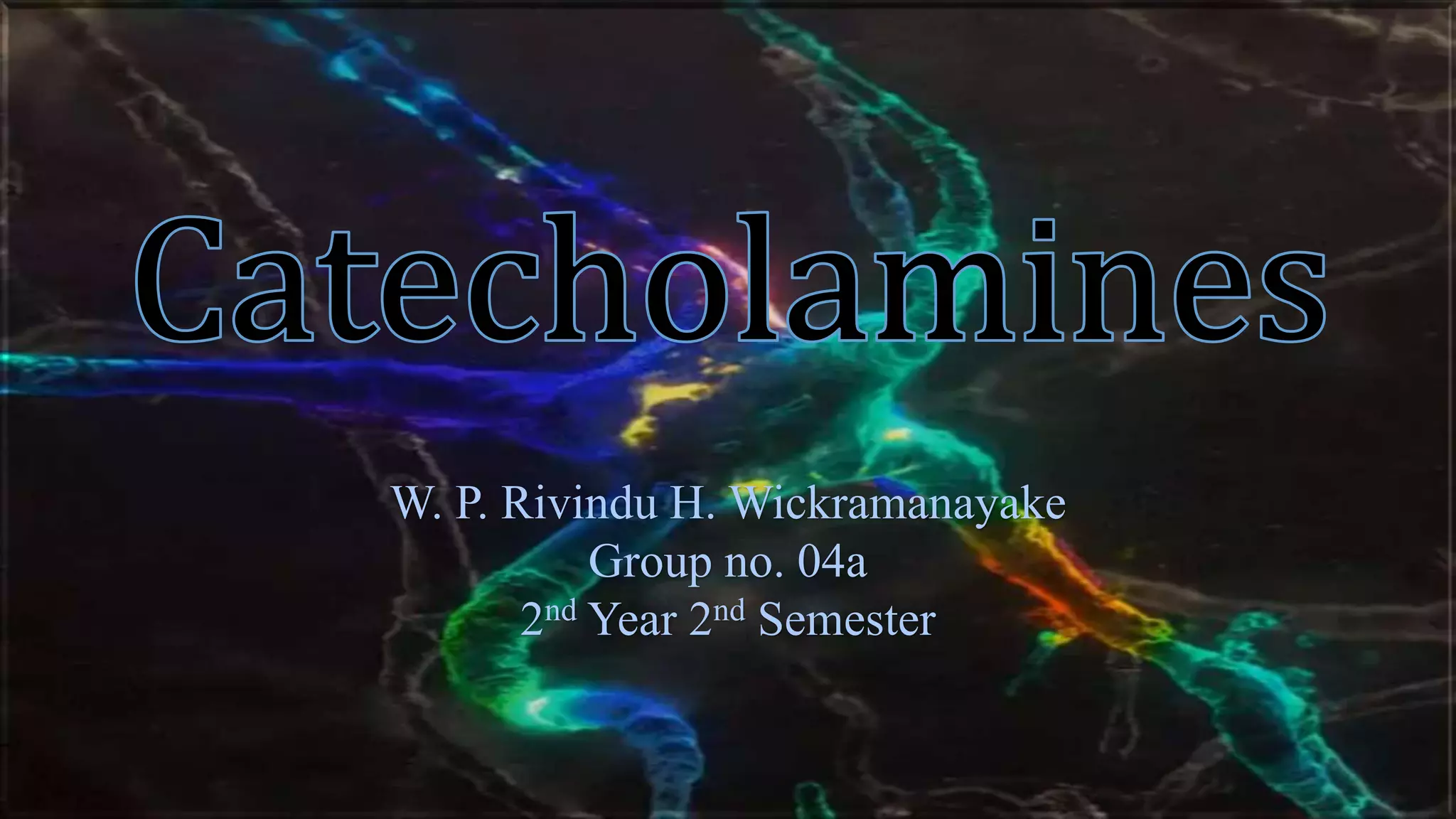 Catecholamines - Rivin | PPTX