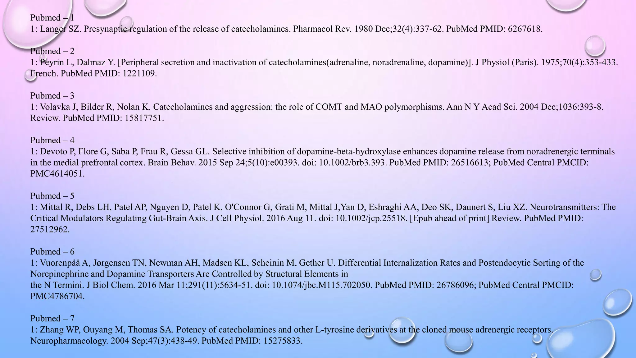Catecholamines - Rivin | PPTX