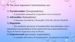 Catecholamines - Rivin | PPTX