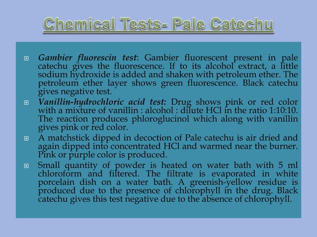 CATECHU- BLACK AND PALE | PPTX