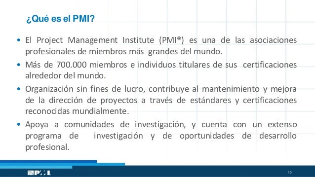 Introducción a la Gerencia de Proyectos del PMI