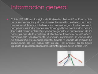 Categorias de cable utp 1 | PPTX