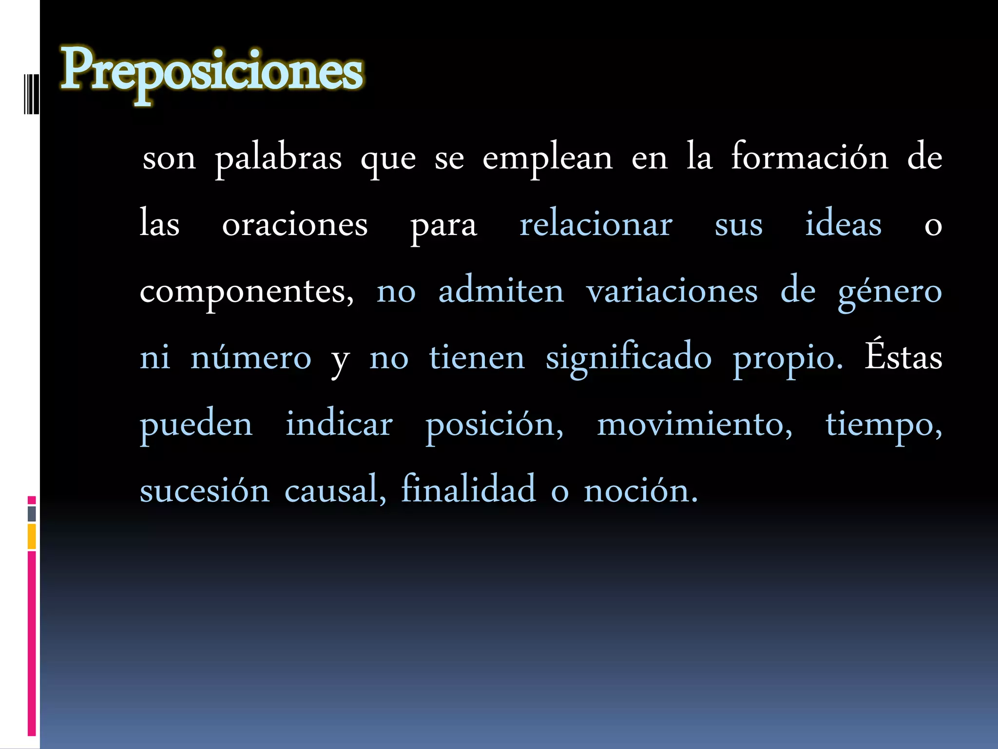 Preposiciones, conjunciones e interjecciones | PPT | Descarga Gratuita