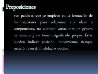 Preposiciones, conjunciones e interjecciones | PDF