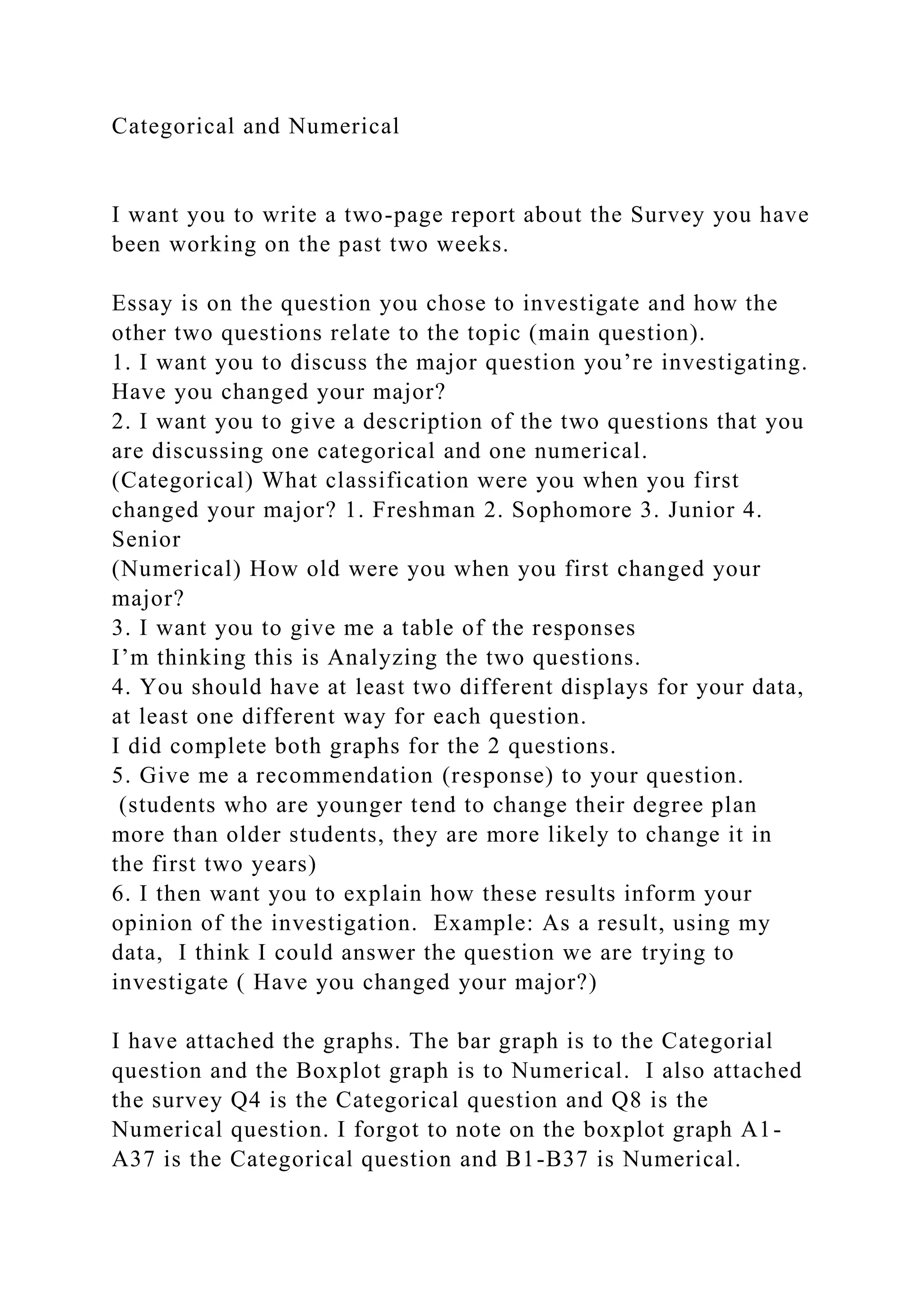 Categorical DataCategorical data represents characteristics..docx