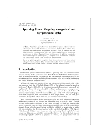 Categorical data stata cox 2004 | PDF