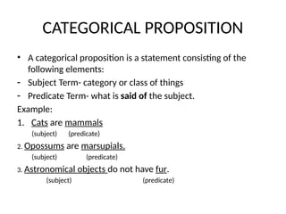 CATEGORICAL PROPOSITION.pptxwefjbwejbfjwbfkjbfrk | PPT